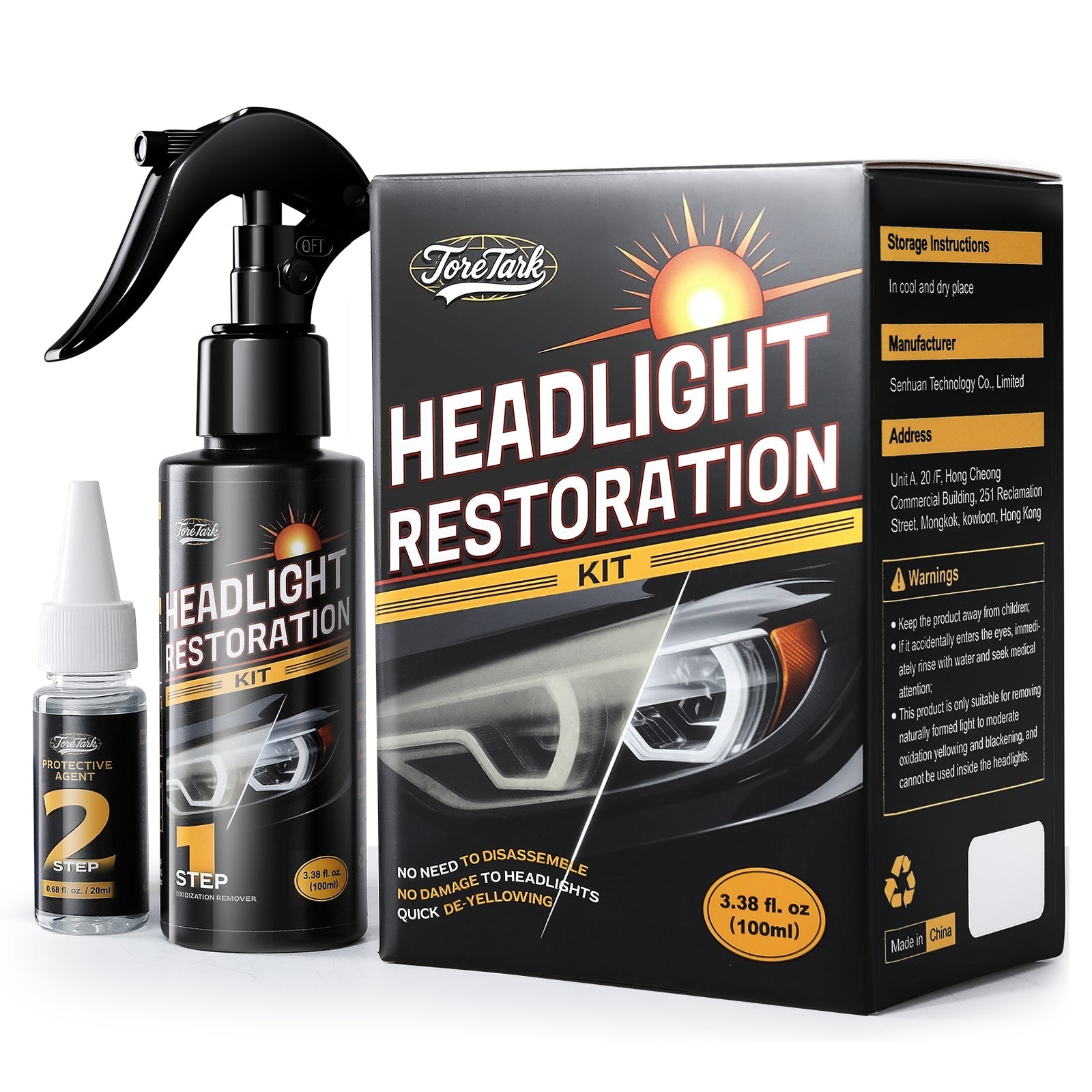 Kit de restauration et de protection des phares de voiture – toretark.fr